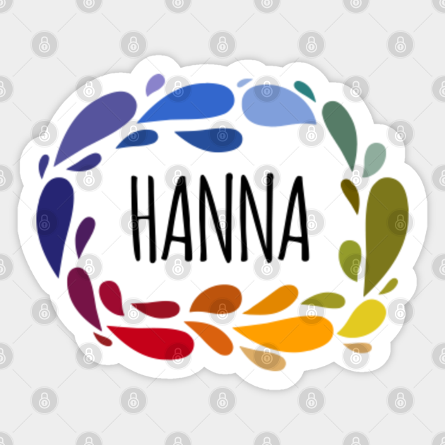Hanna Name Cute Colorful Gift Named Hanna Hanna Sticker TeePublic hanna-name-cute-colorful-gift-named-hanna-hanna-sticker-teepublic